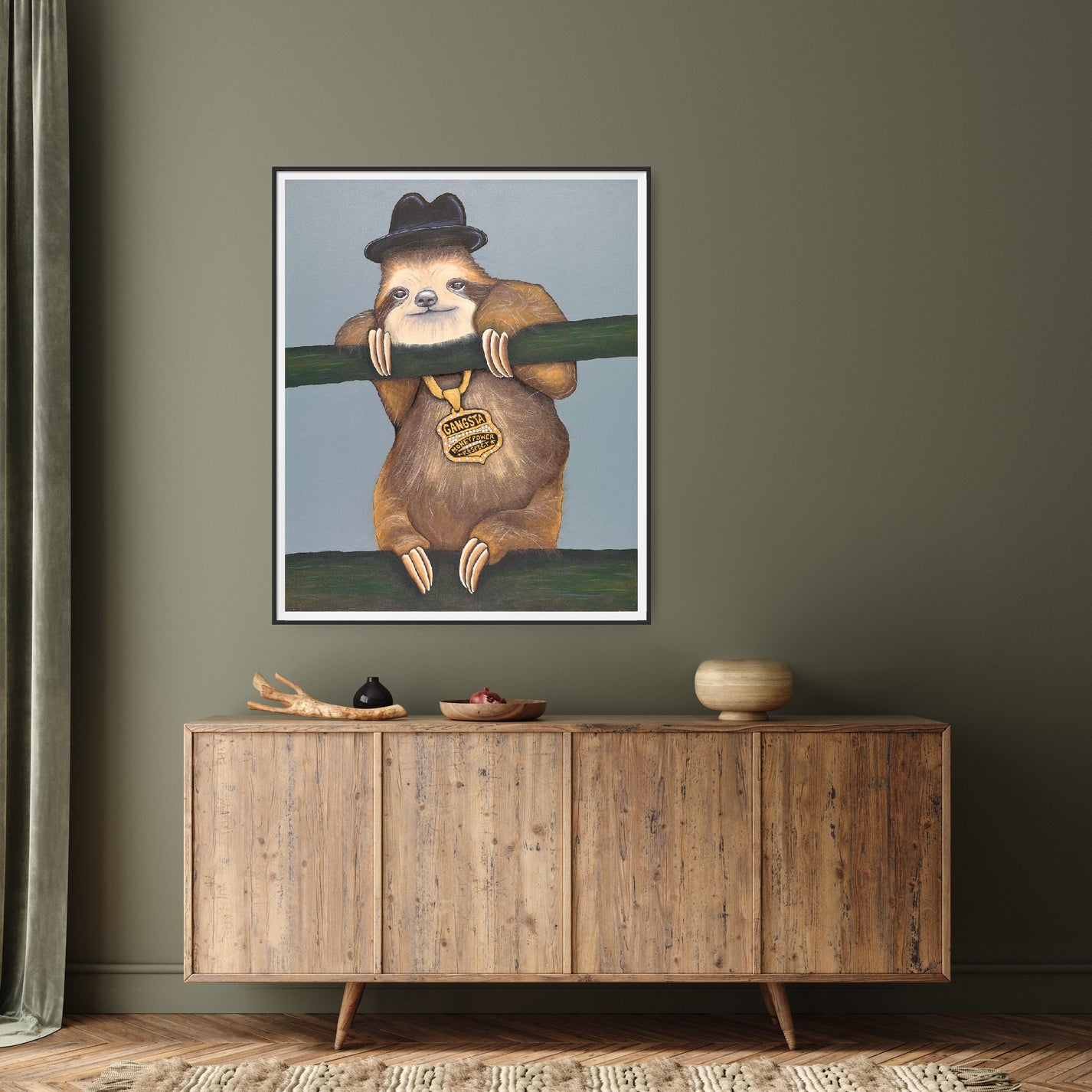 "Gangsta Sloth" – Art By Hamre
